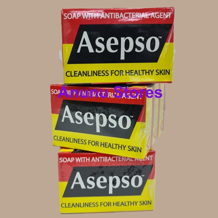 Asepso Antibacterial Antiseptic Soap - 3 x 80g
