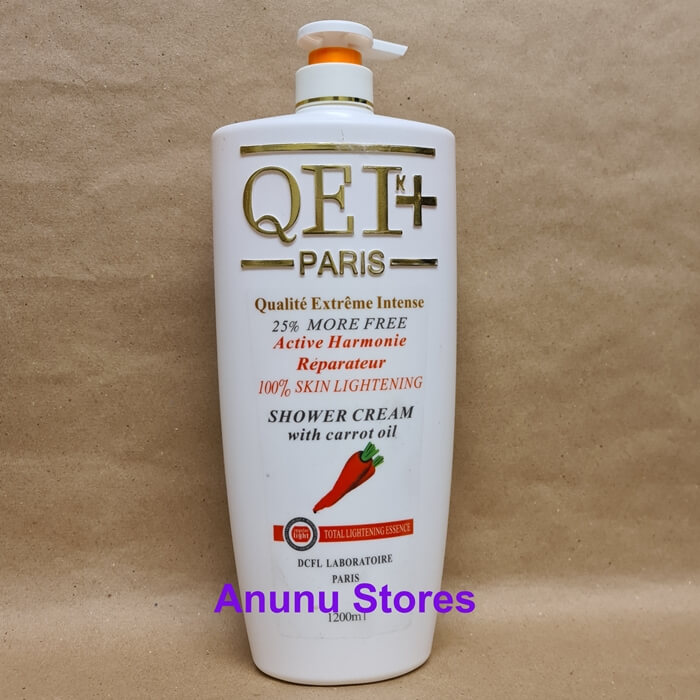 QEI+ SKIN LIGHTENING SHOWER CREAM WITH CARROT OIL - 1200ML