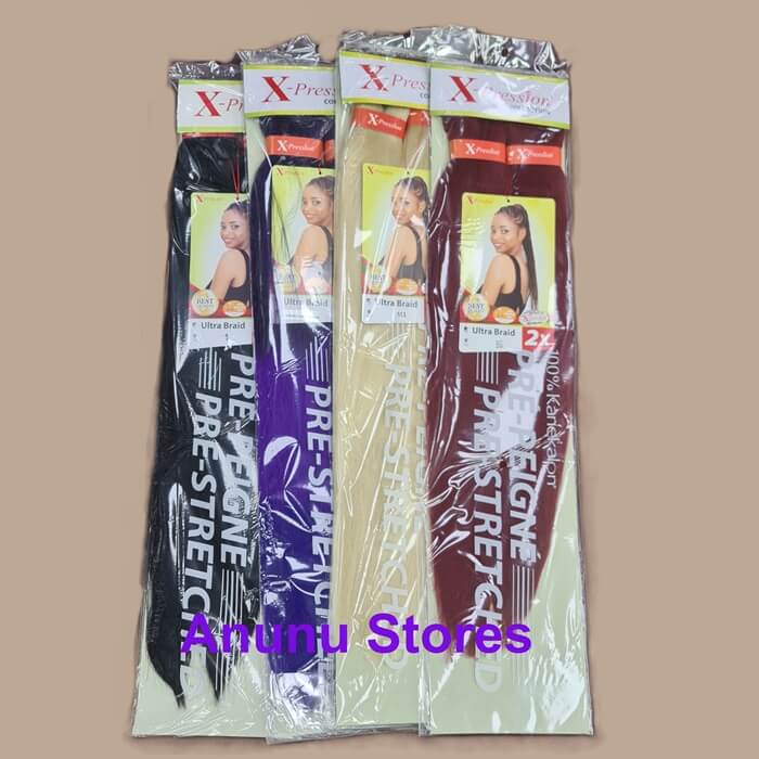 X-pression Ultra Braid Pre-Stretched 2 bundle pack